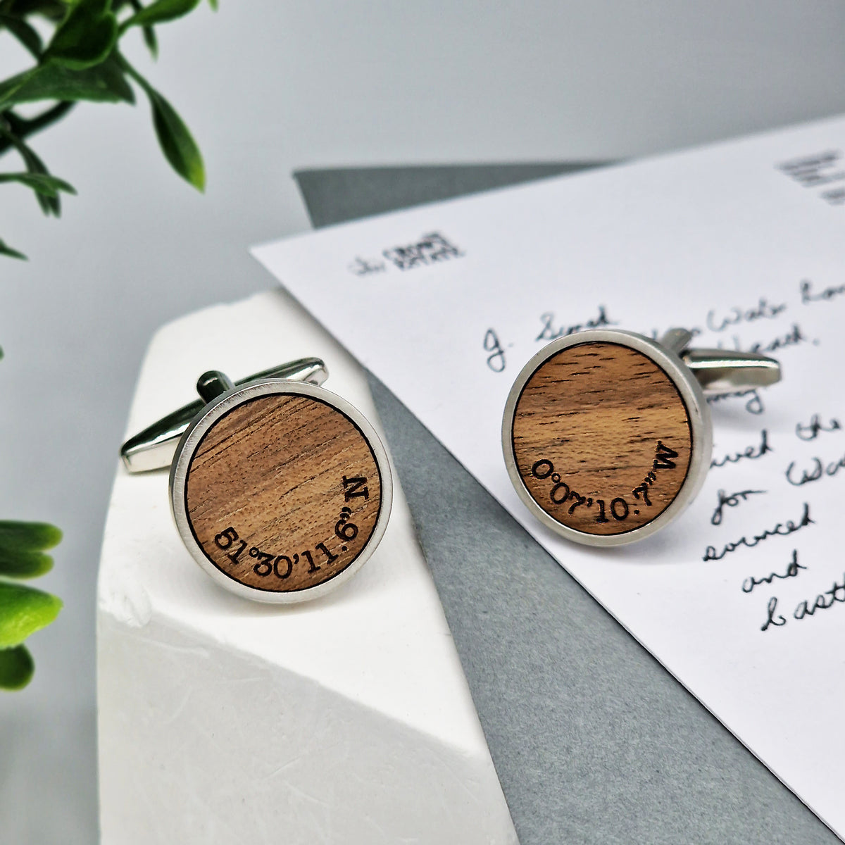 Walnut Wood Coordinate Cufflinks – Joanna Emily