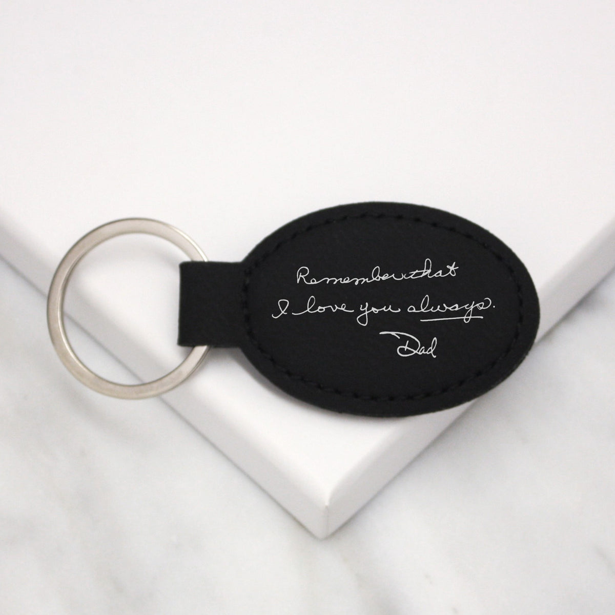 Handwritten Message Faux Leather Keyring – Joanna Emily